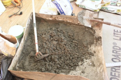how to DIY a shower pan preslope - the space between